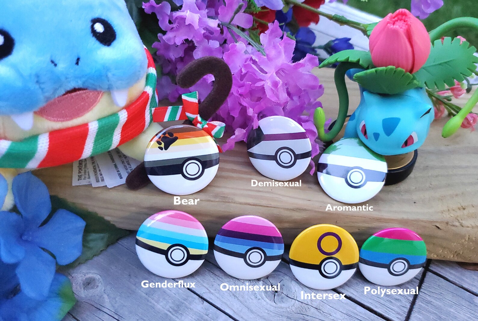 Pride Pokeball Buttons LGBT Pokemon Badge - Etsy