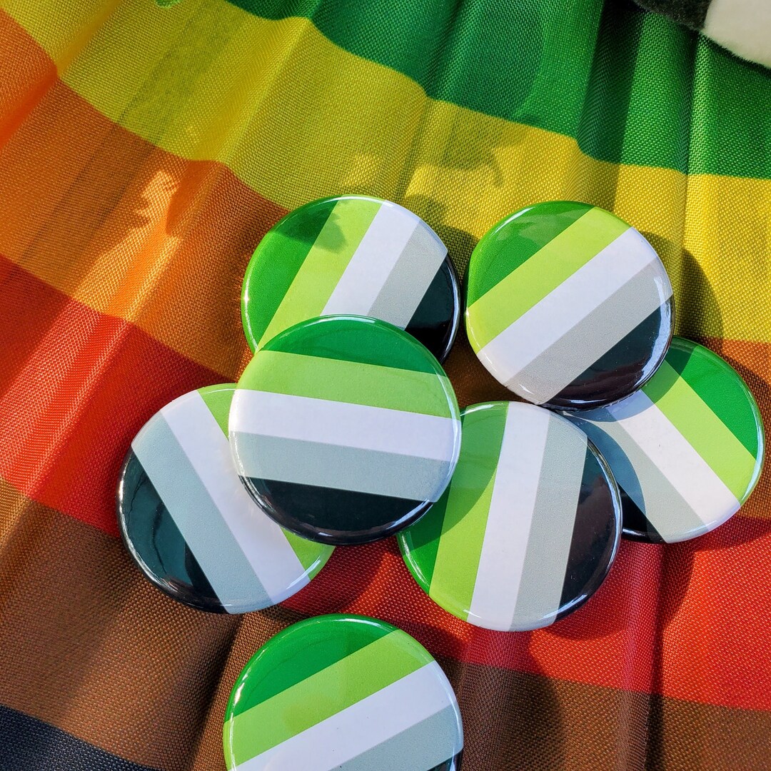 Aromantic Pride Flag 1.25 Inch Accessories - Pins, Magnets, Keychains ...