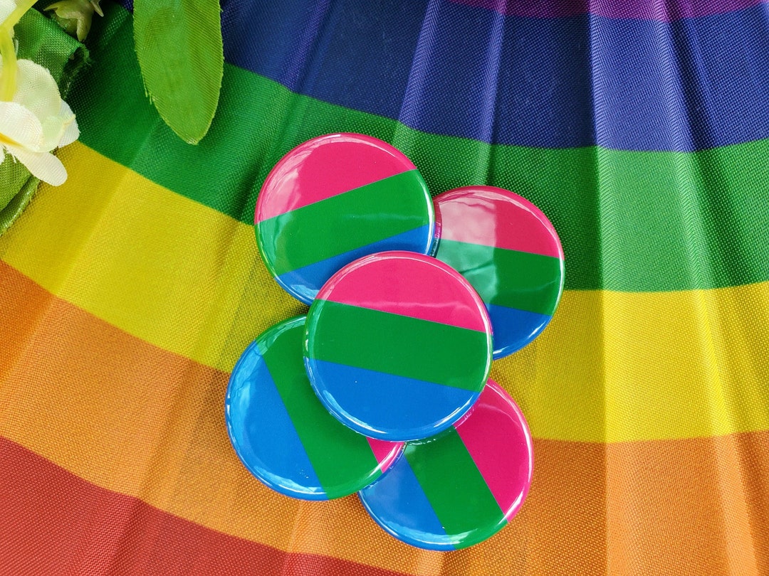 Polysexual Pride Flag 1.25 Inch Accessories - Pins, Magnets, Keychains ...