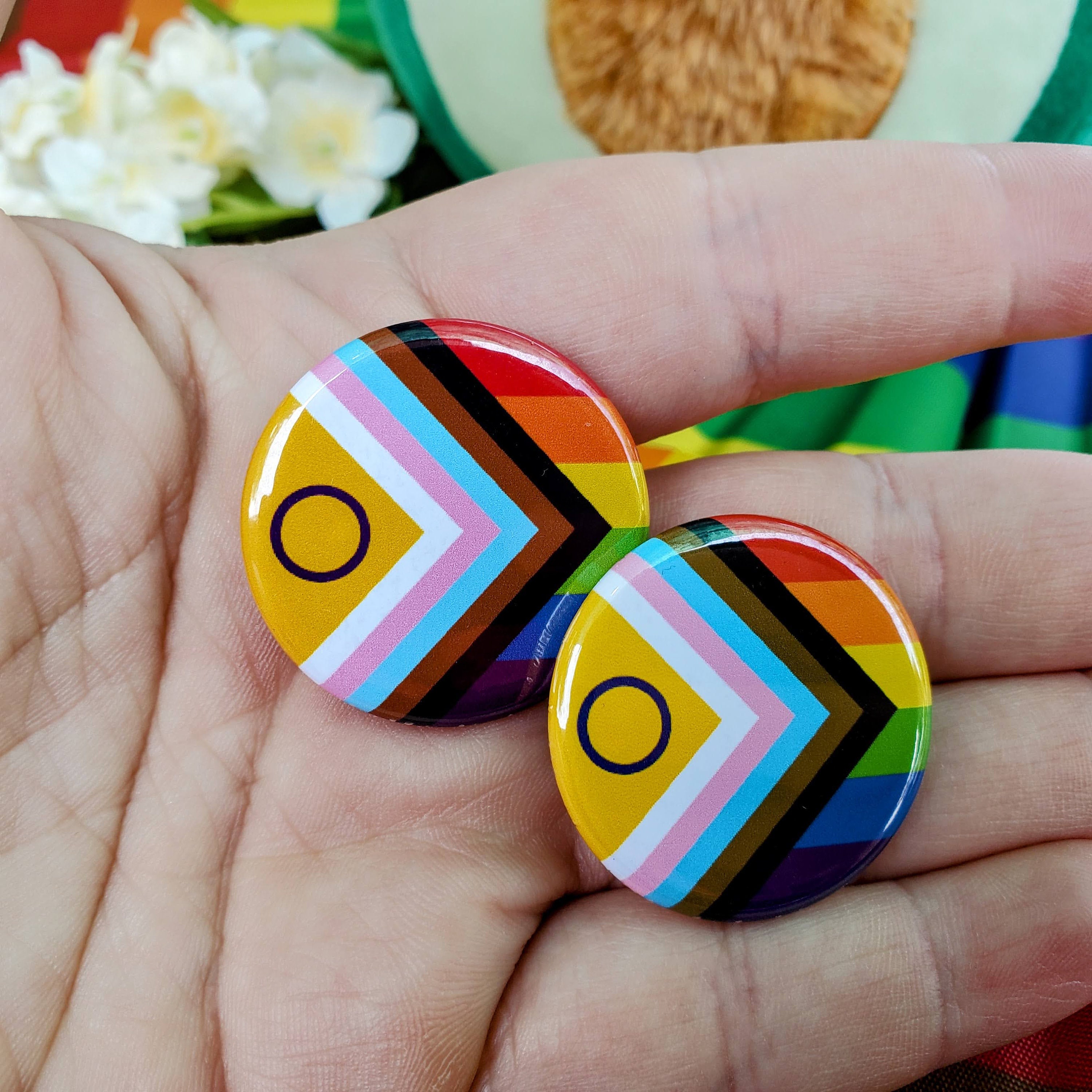 Intersex-inclusive Progress Pride Flag Accessories 1.25 Inch - Pins ...