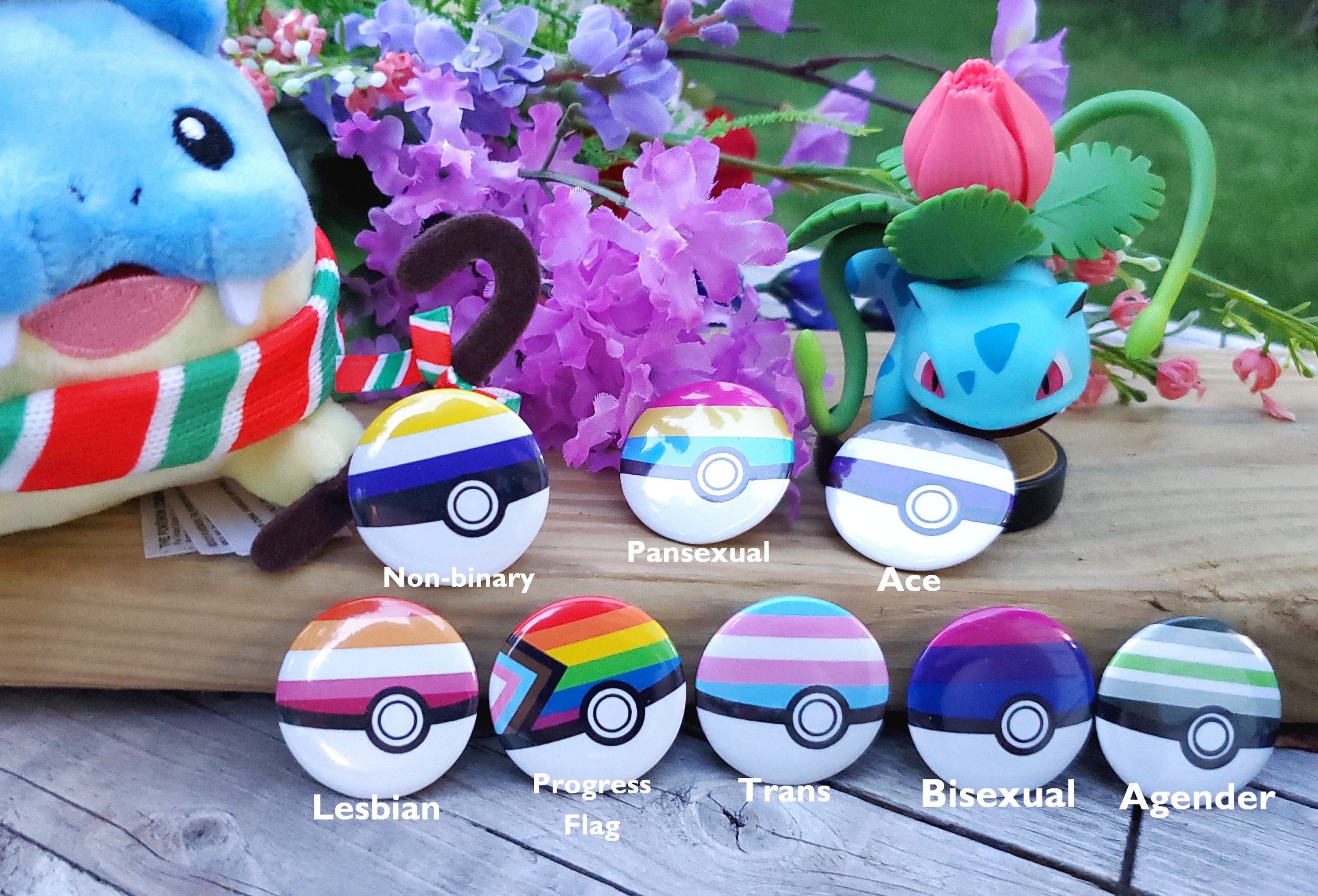 Pride Pokeball Buttons LGBT Pokemon Badge - Etsy