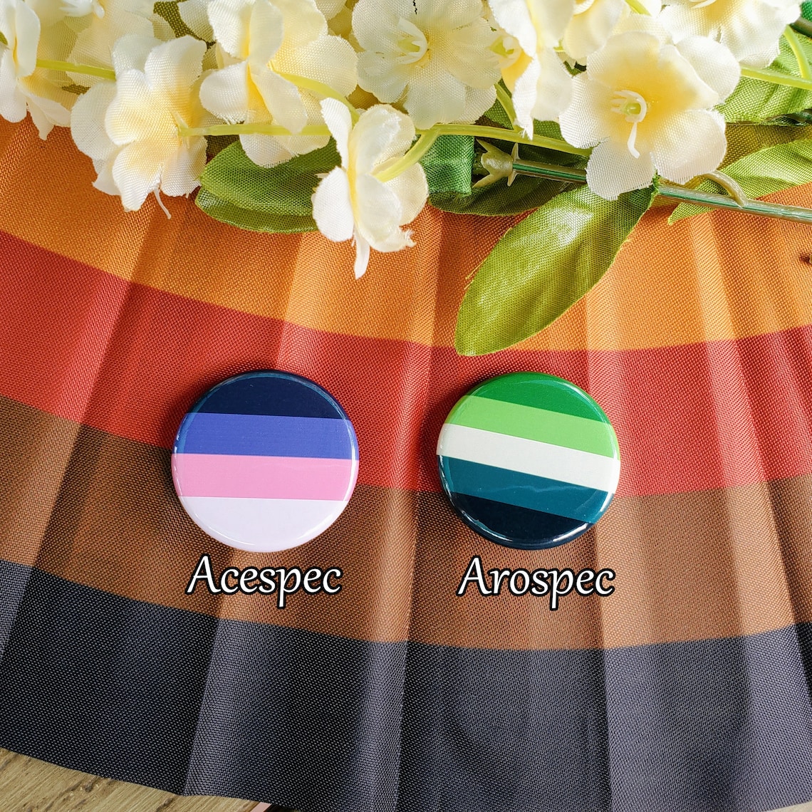 Acespec & Arospec Pride Flags 1.25 Inch Accessories - Pins, Magnets ...
