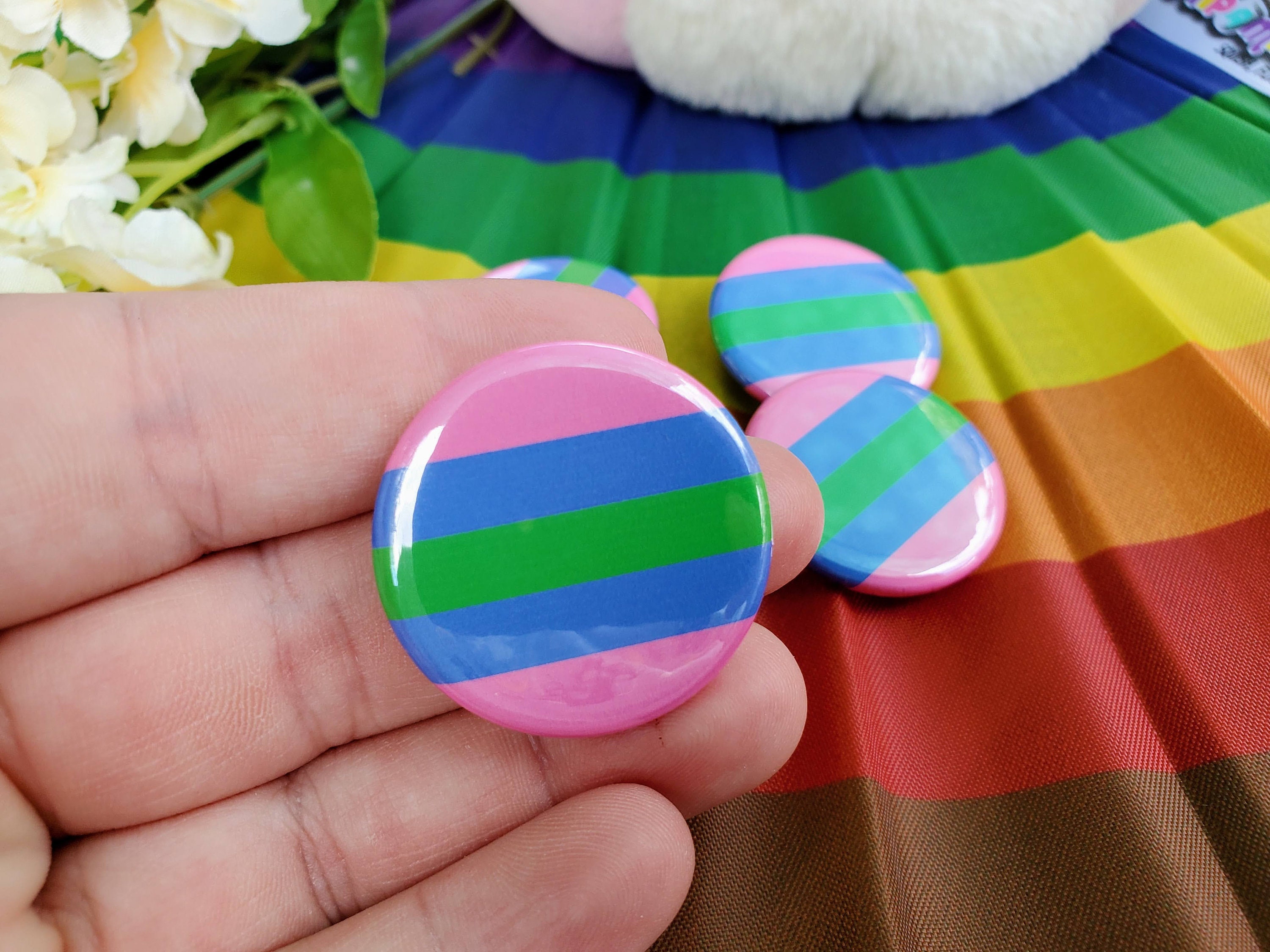 Trigender Pride Flag 1.25 Inch Accessories - Pins, Magnets, Keychains ...