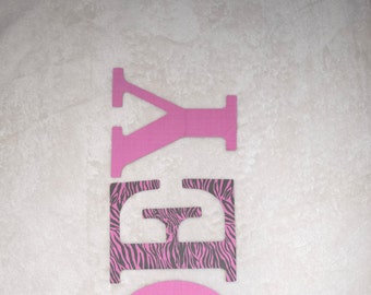 Zebra print letters | Etsy