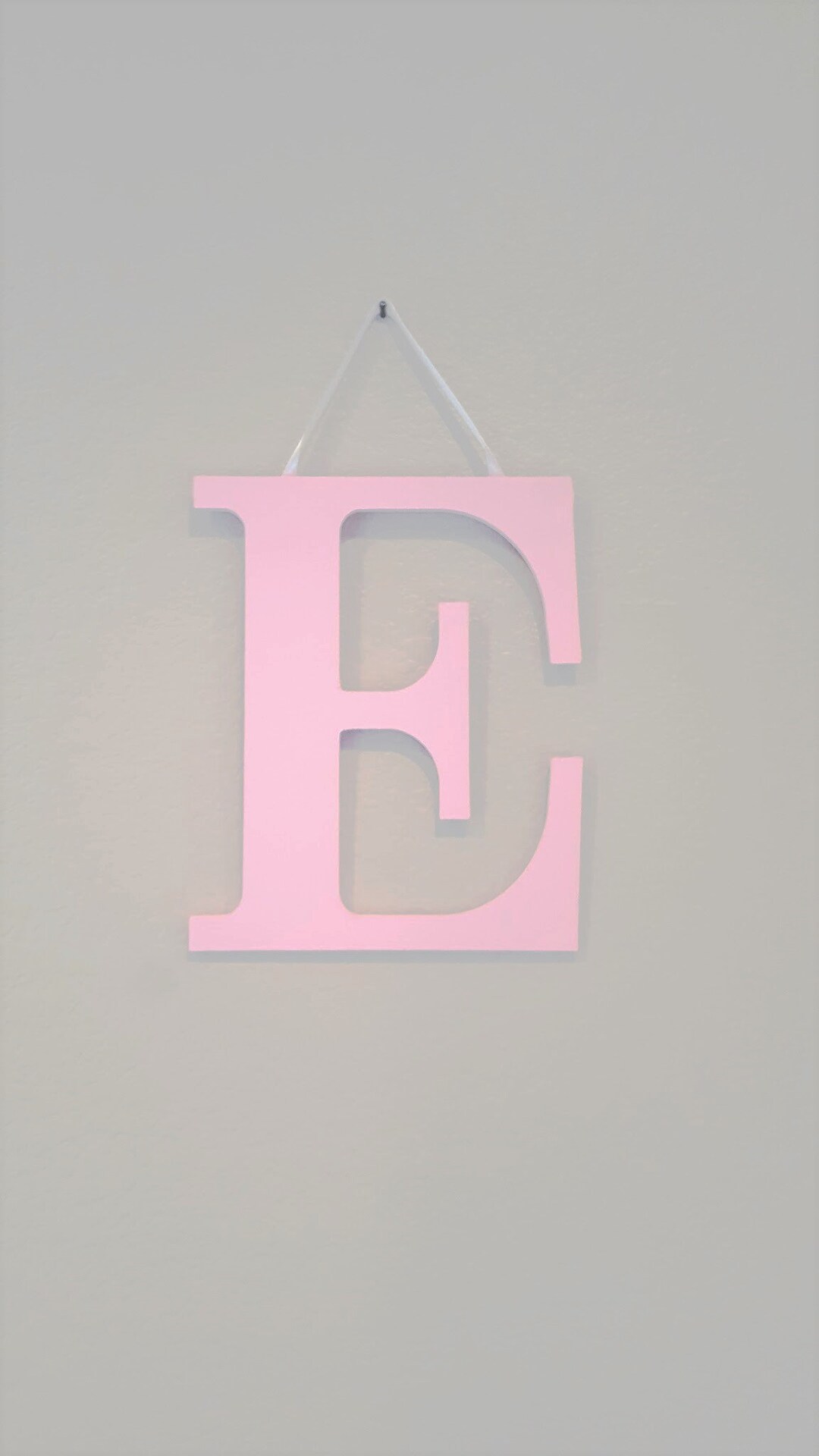 Nursery Letter Pink, Baby Girl Door Hanger, Wall Hanging Letter E ...
