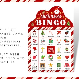 Christmas Bingo Cards, Christmas Bingo, Christmas Party Game, Fun ...