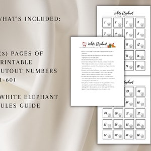White Elephant Numbers, White Elephant Gifts Funny, White Elephant ...