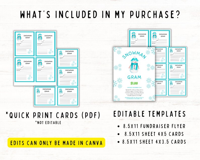 Snowman Gram Candy Christmas Fundraiser, School Fundraiser, Christmas ...