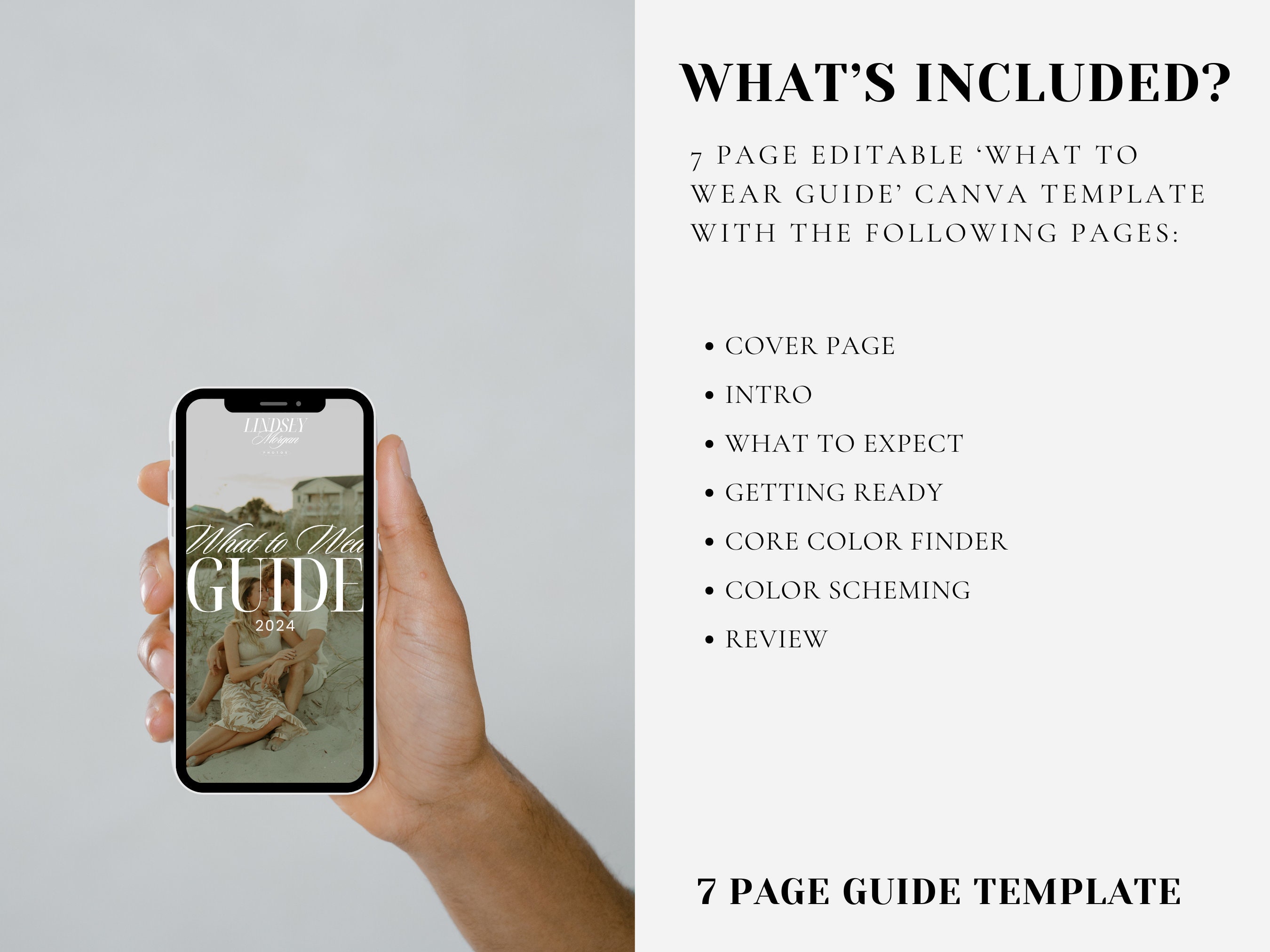 Photography Client Guide Template | Photographer What to Wear Guide ...