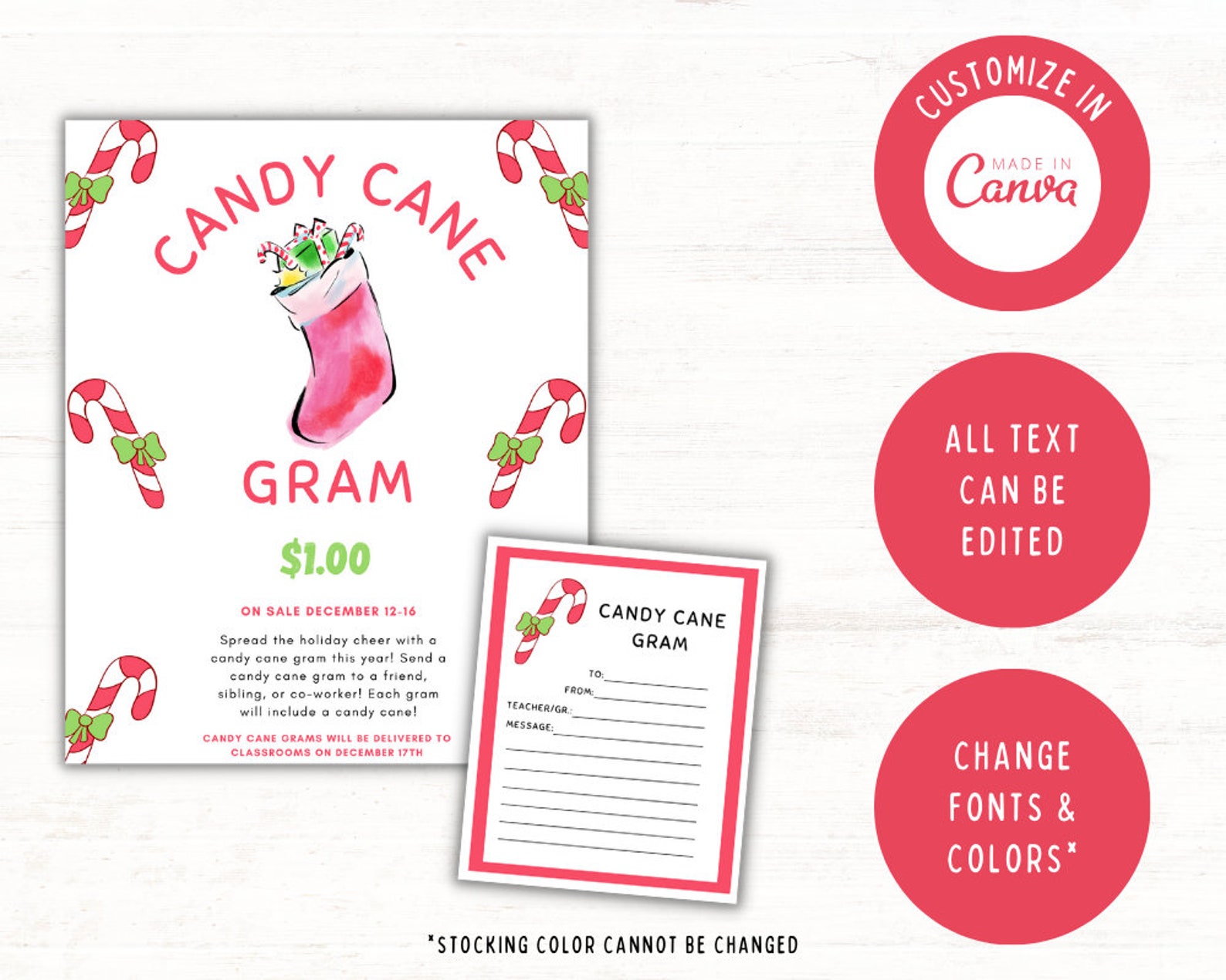 Candy Cane Gram, Christmas Fundraiser, School Fundraiser, Christmas ...