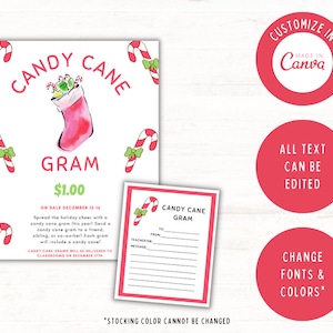 Candy Cane Gram, Christmas Fundraiser, School Fundraiser, Christmas ...