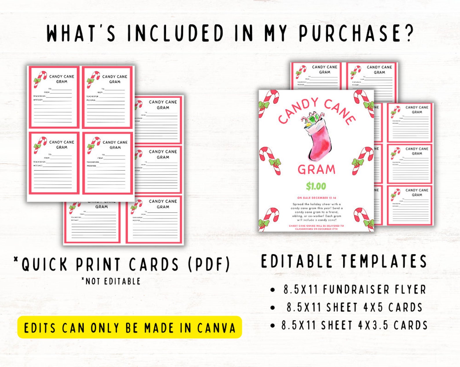Candy Cane Gram, Christmas Fundraiser, School Fundraiser, Christmas ...