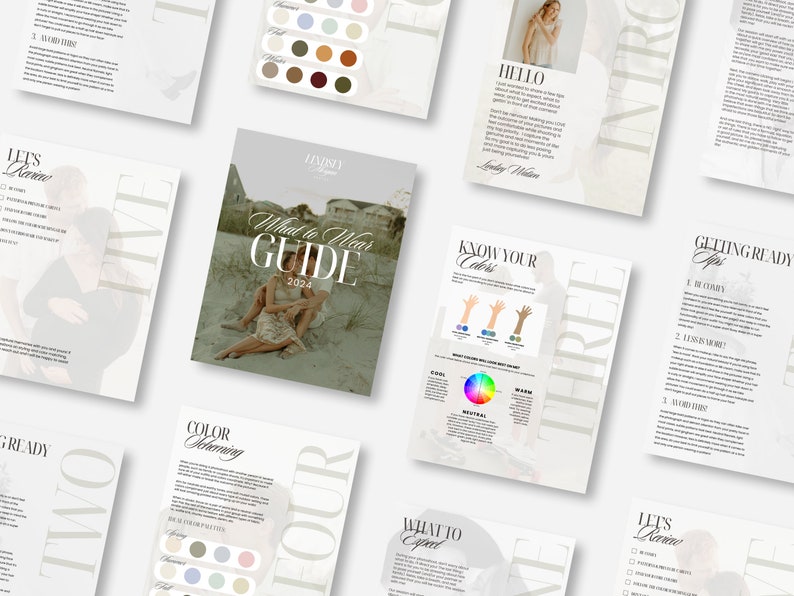 Photography Client Guide Template Photographer What to Wear Guide ...