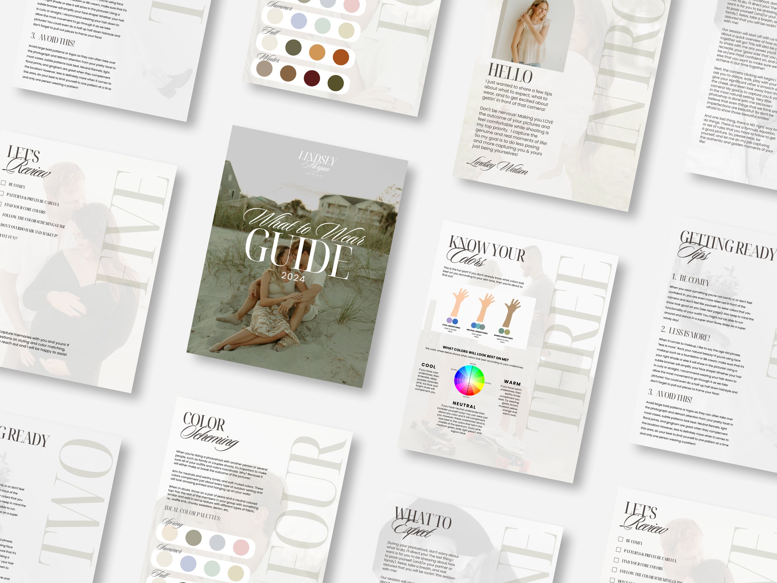 Photography Client Guide Template | Photographer What to Wear Guide ...