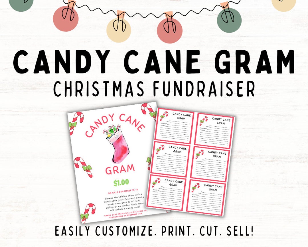 Candy Cane Gram, Christmas Fundraiser, School Fundraiser, Christmas ...