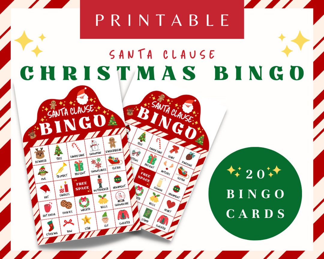Christmas Bingo Cards, Christmas Bingo, Christmas Party Game, Fun ...