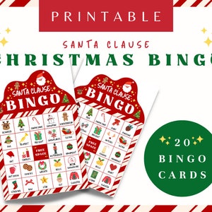 Christmas Bingo Cards, Christmas Bingo, Christmas Party Game, Fun ...