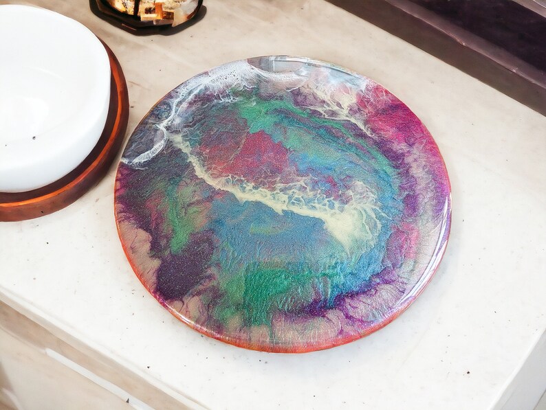 10-inch Resin Lazy Susan – Colorful Swirl Serving Tray, Home Decor - Etsy