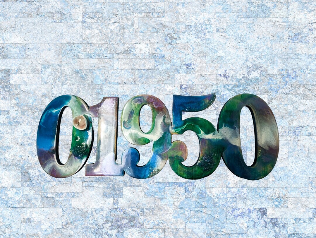 Wood and Resin Zip Code Wall Art Unique Coastal Decor Sign for Beach ...