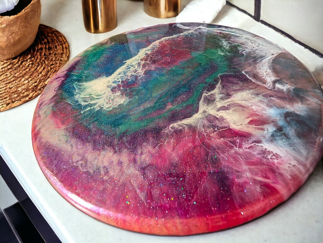 10-inch Resin Lazy Susan – Colorful Swirl Serving Tray, Home Decor - Etsy