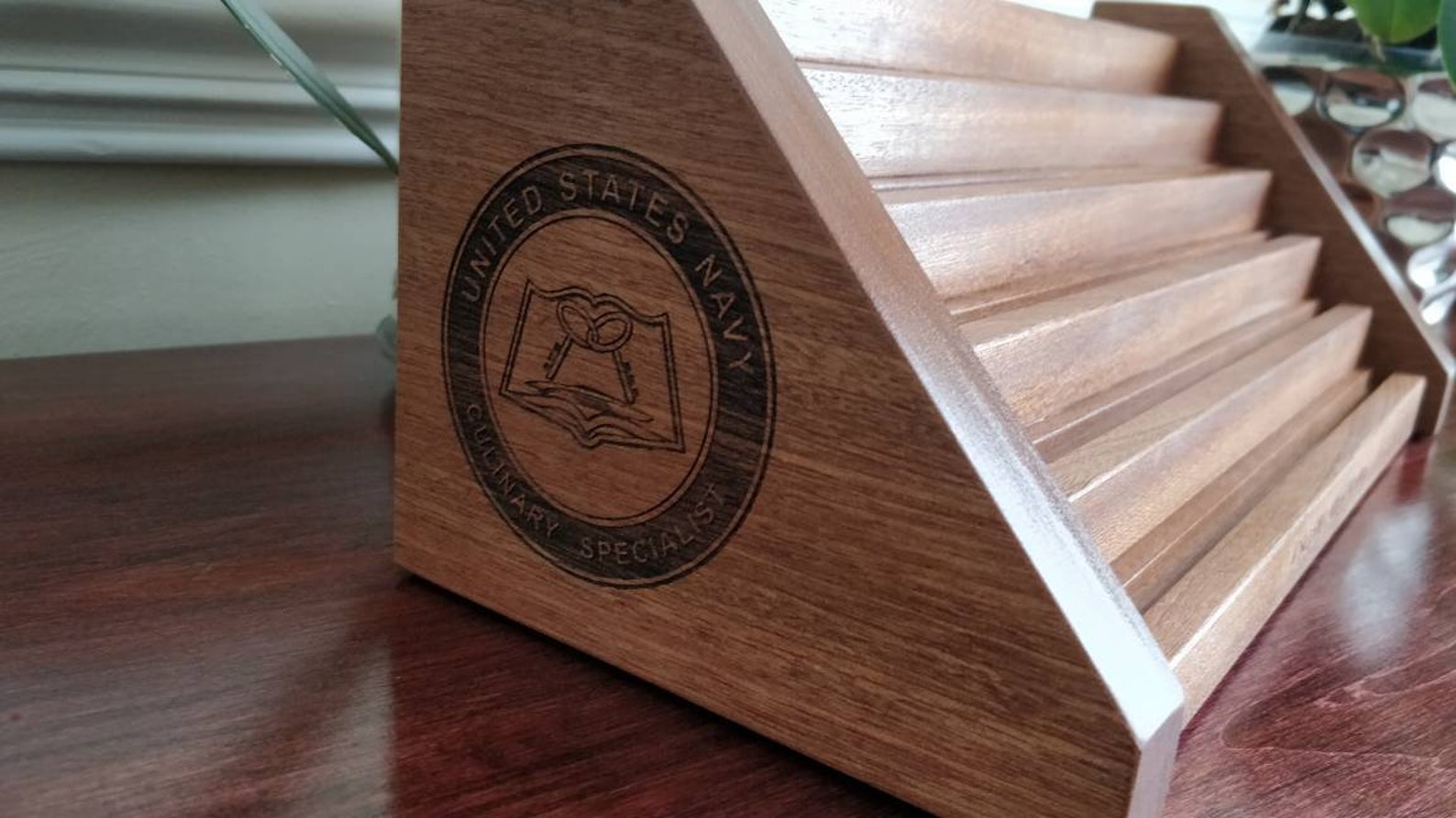 Stadium Style Custom Military Challenge Coin Holder - 30 Coins - 6 Rows ...