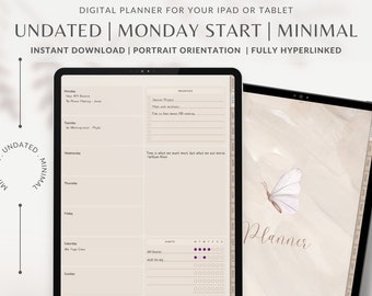 Aesthetic Minimalist Digital Planner for Goodnotes Month Weeks - Etsy