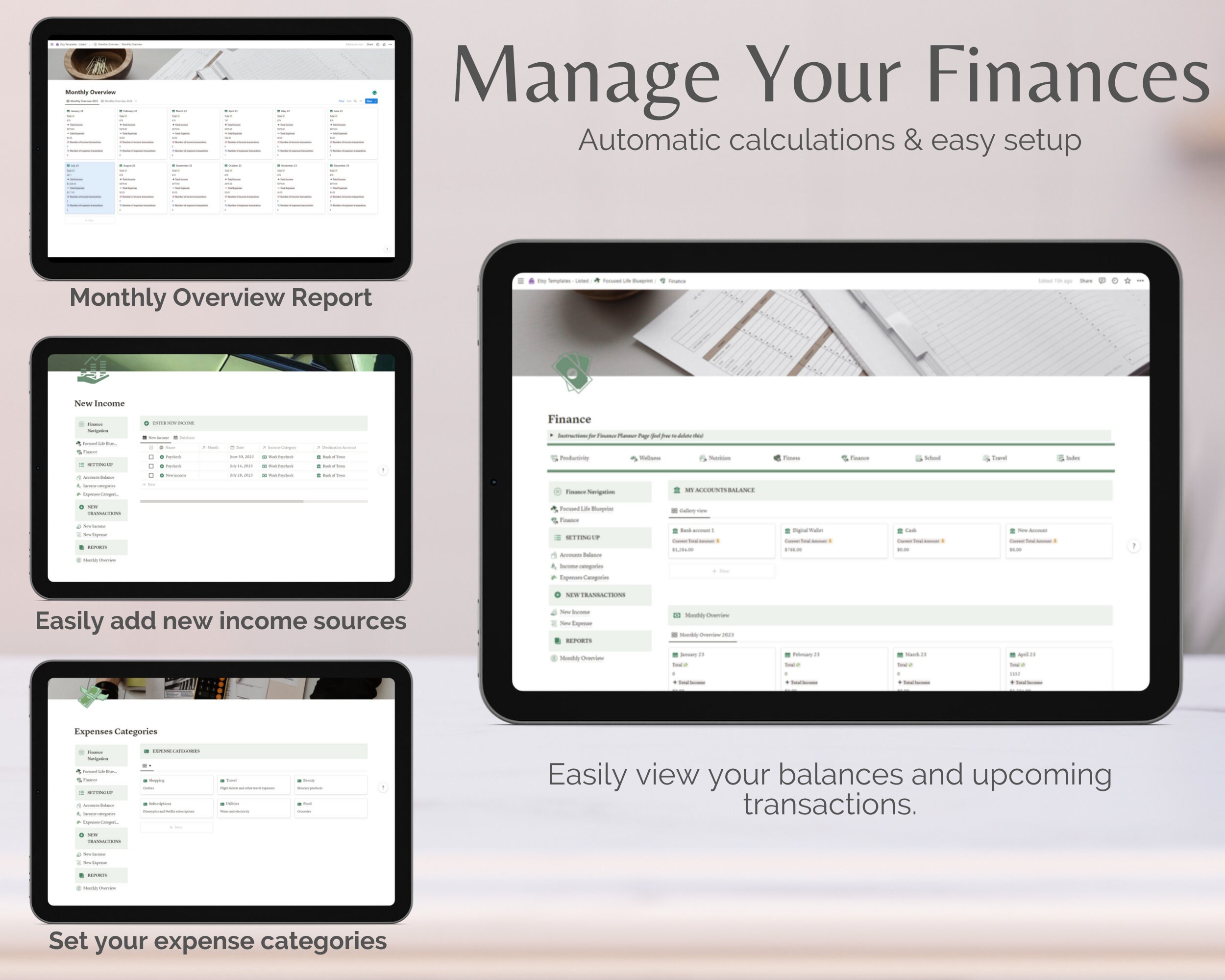 Notion Template Life Planner Dashboard Notion ADHD Focus - Etsy
