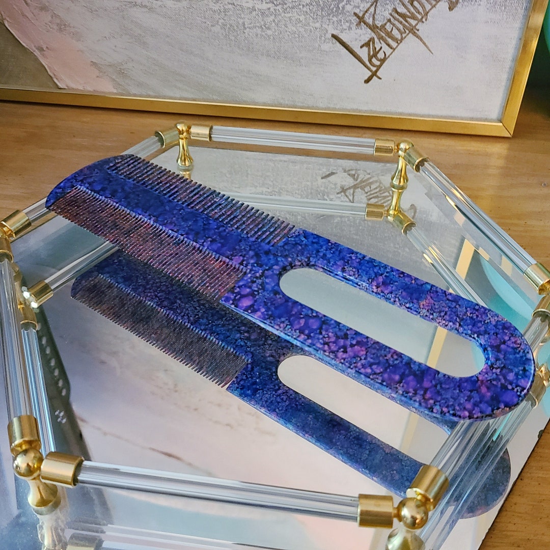 Marbled Plastic Postmodern Retro Throwback Tooth Comb Brush 80s / 90s ...