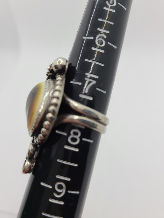 Native American Natural Shell or Stone? Ring Sterling… - Gem
