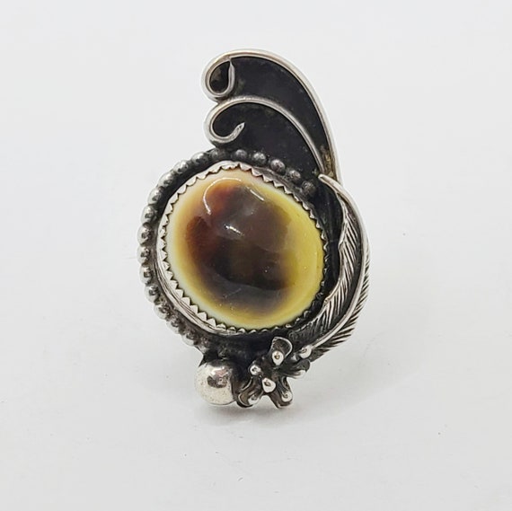 Native American Natural Shell or Stone? Ring Sterling… - Gem