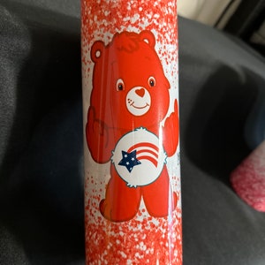 20oz. Tumbler, Middle Finger Bear With Straw and Lid, Hot or Cold ...