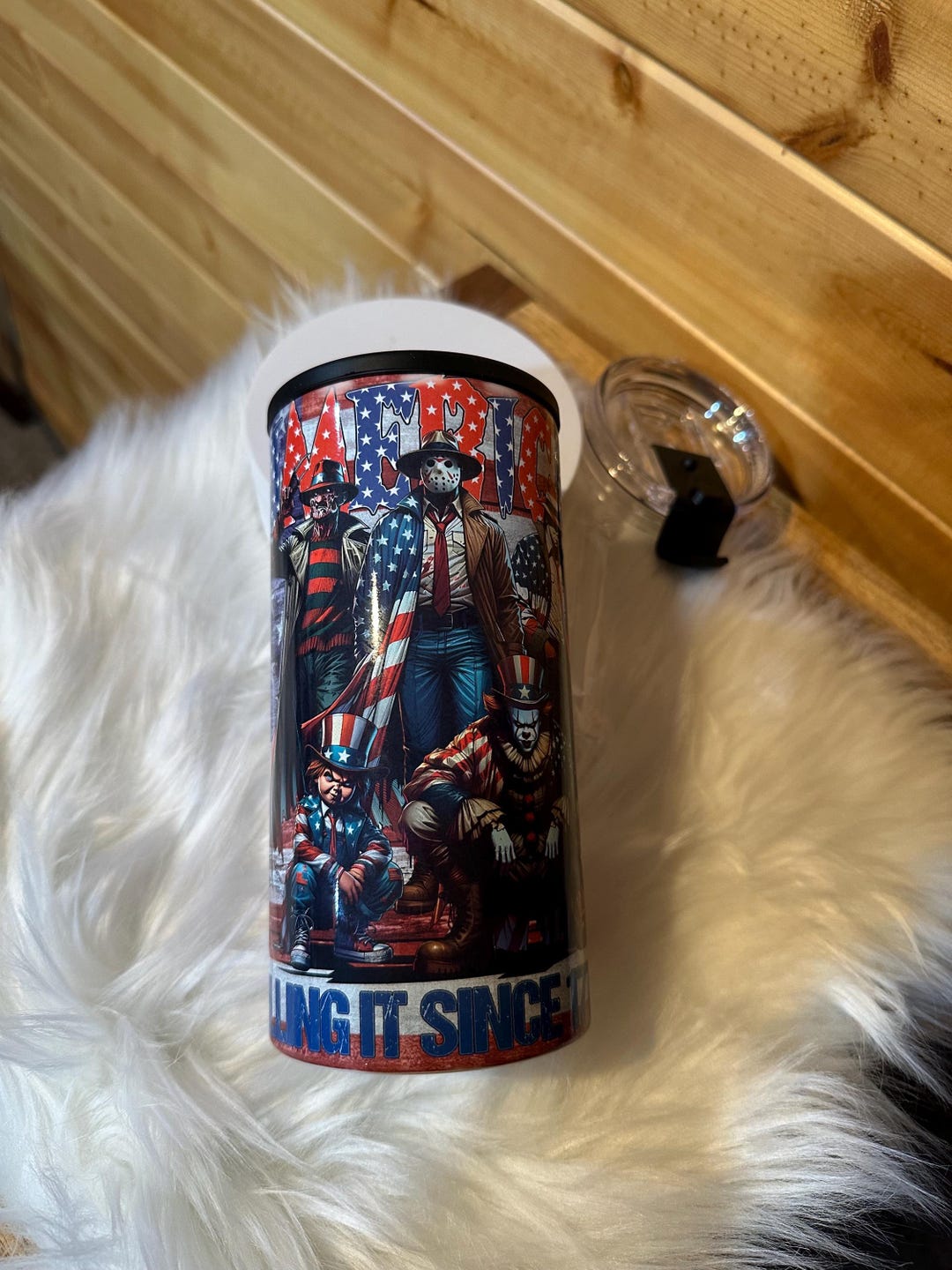 Creepy Blood Splatter 4-in-1 Can Cooler Tumbler, Patriotic Horror - Etsy