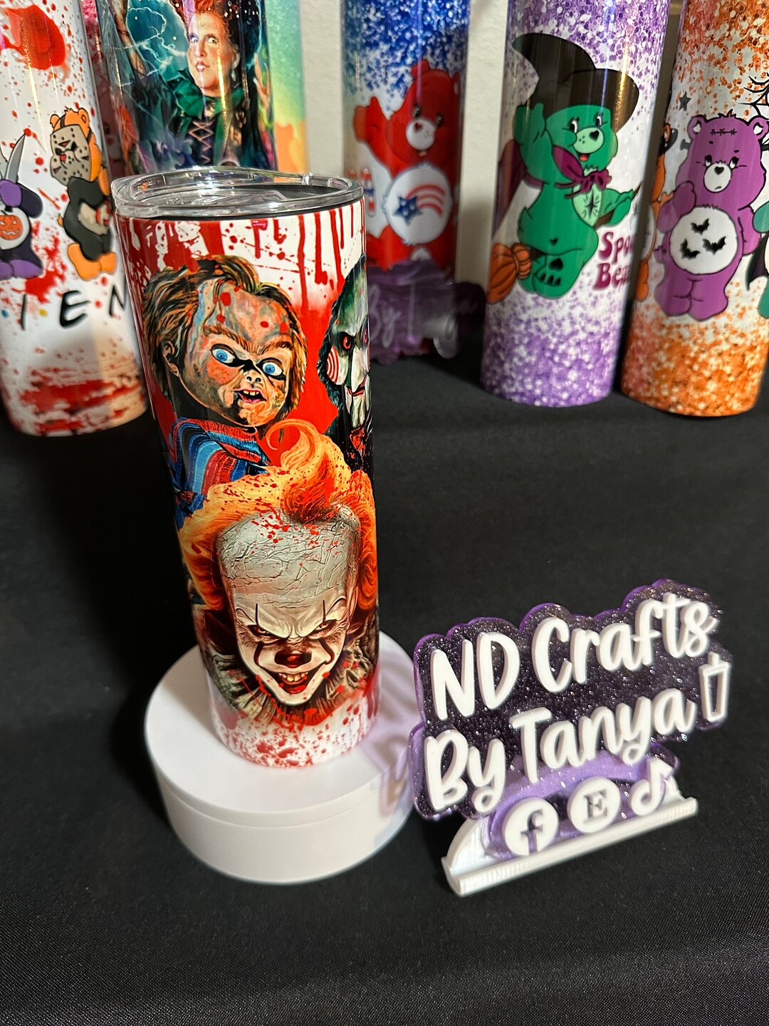 20oz. Tumbler, Creepy Blood Splatter Tumbler With Straw and Lid, Hot or ...
