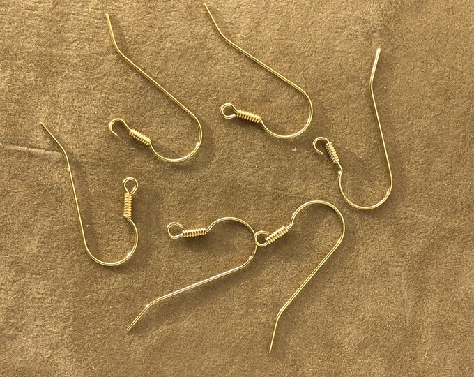 14 Karat Yellow Gold French Ear Wires french Hook With 14k - Etsy