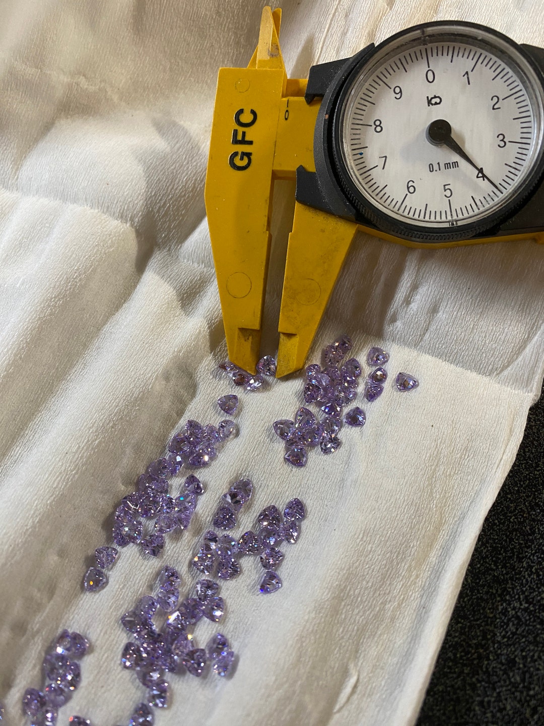 Special 4x4mm Perfect Color and Quality Amethyst Trillion Machine Cut ...