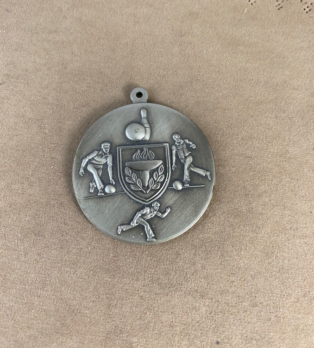Bowling Medallion Satin Finish Bronze - Etsy
