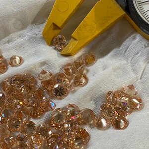 5MM Champagne CZ Perfect Color and Quality Round Cut Machine Cut Loose ...