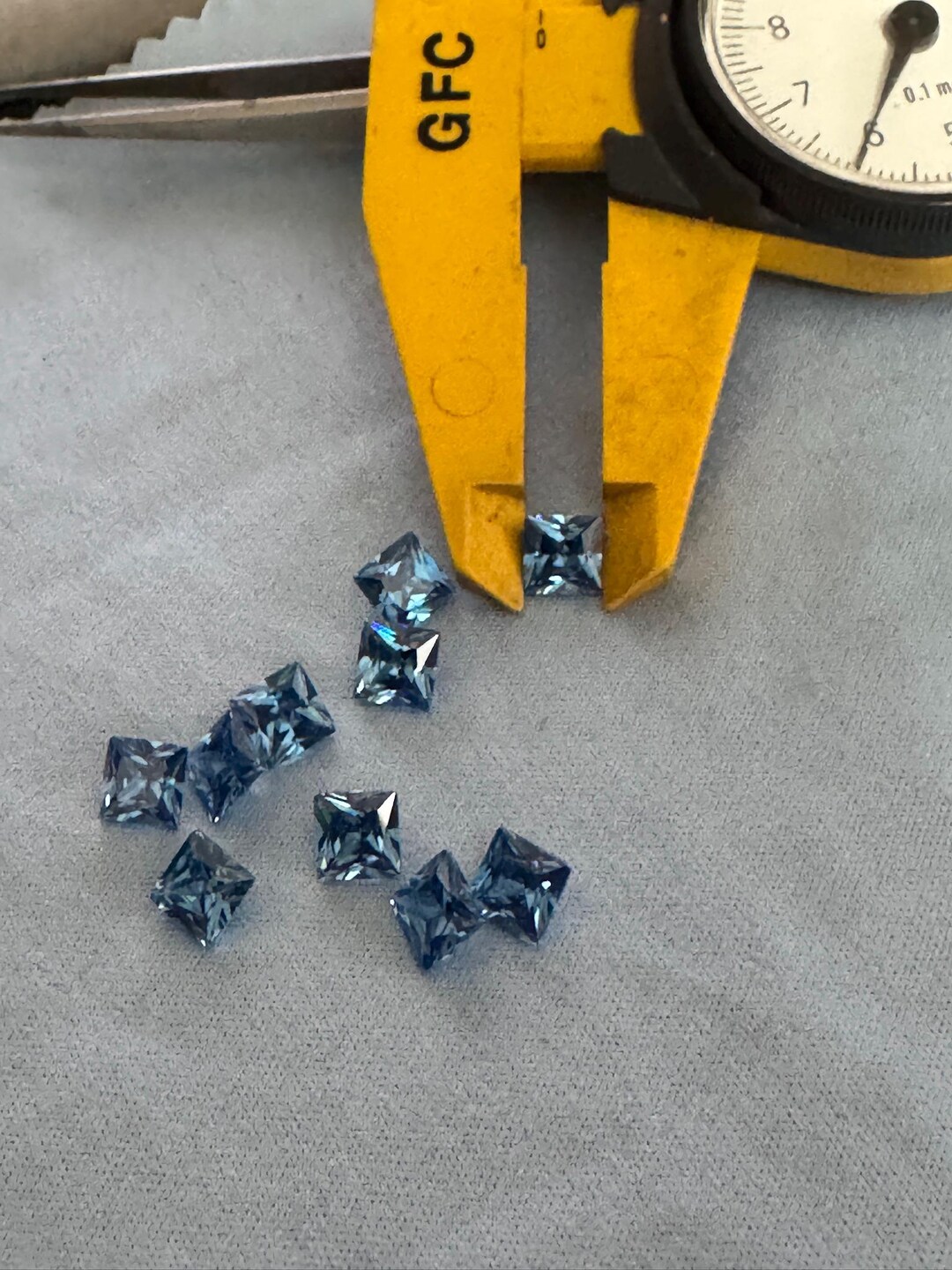 Blue 6x6mm Princess Cut Perfect Color & Quality Blue 6x6mm Square ...