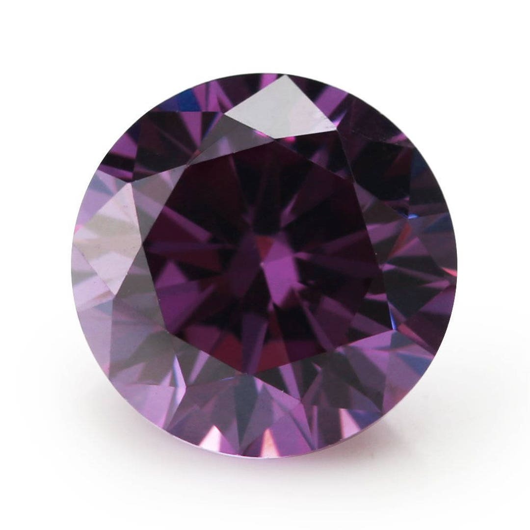 4MM Perfect Color and Quality Amethyst Purple Round Cut Machine Cut ...