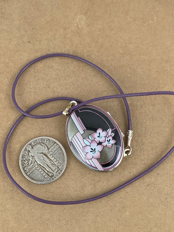 Vintage Michaela Frey Designer Floral Locket inspired… - Gem