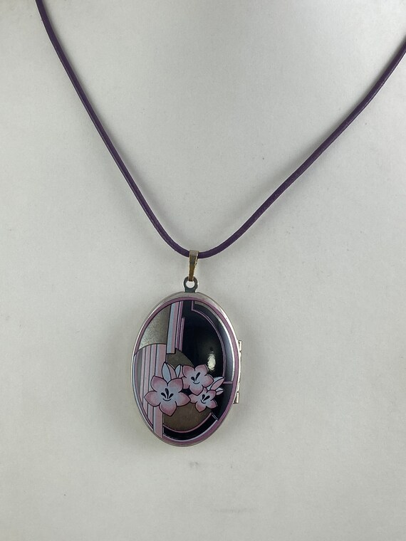Vintage Michaela Frey Designer Floral Locket inspired… - Gem