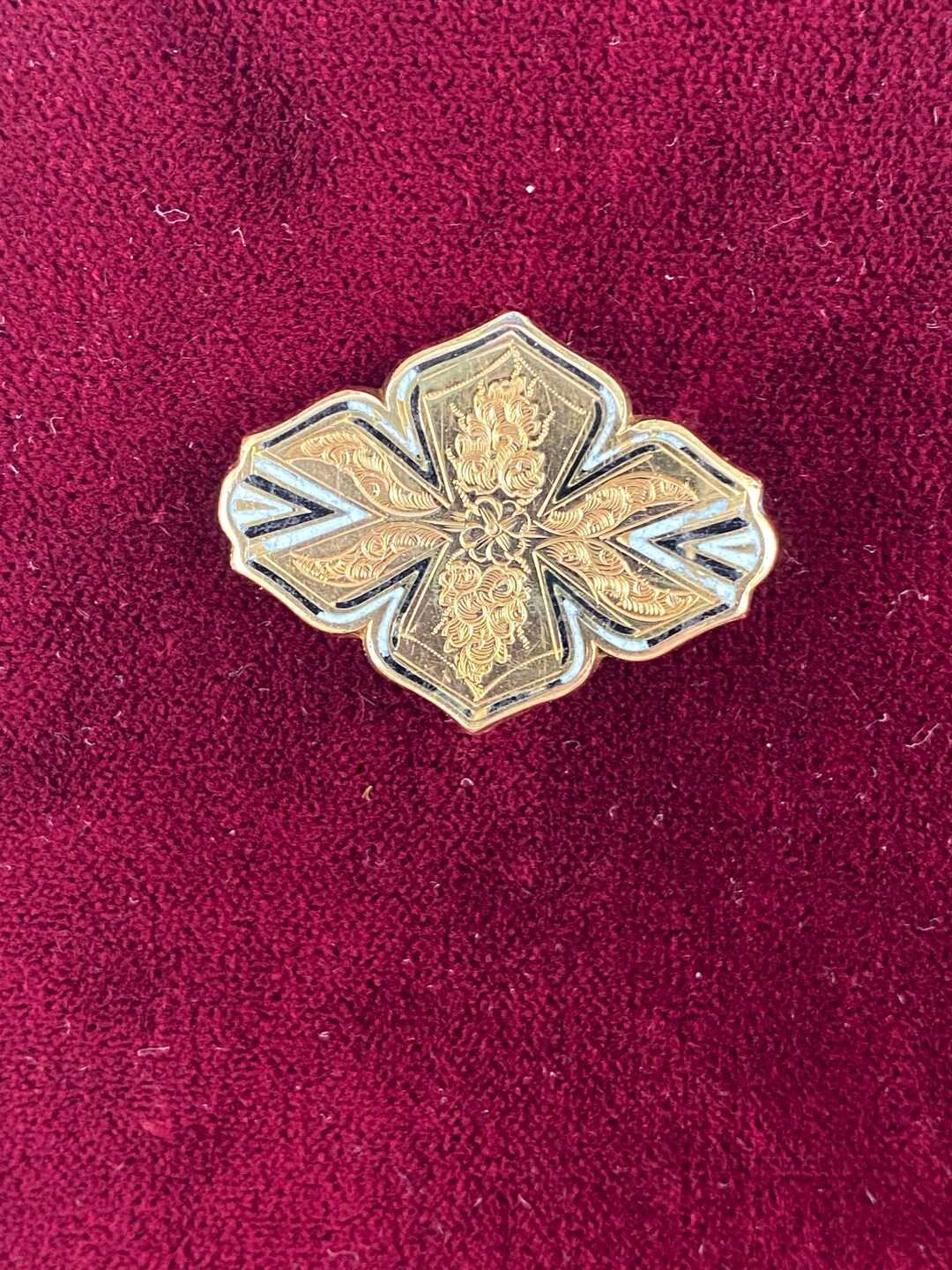 Vintage Antique 22 Karat Gold Vermeil 925 Silver Enamel Victorian ...