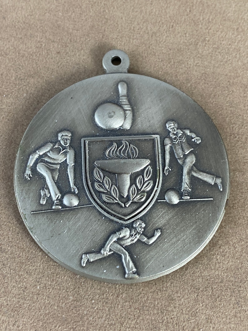 Bowling Medallion Satin Finish Bronze - Etsy