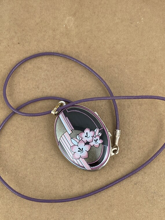 Vintage Michaela Frey Designer Floral Locket inspired… - Gem