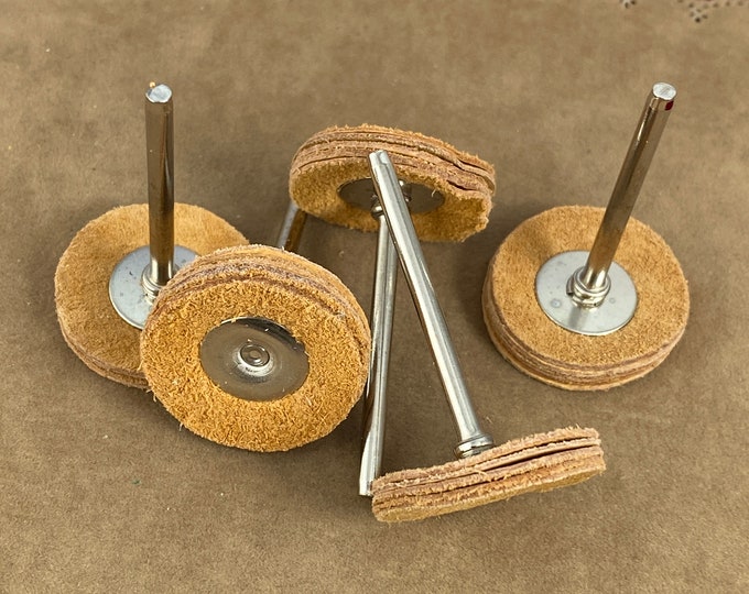 MINI BUFF WHEEL Rotary Bit, 1/8 Shank Mounted Muslin Buff Jewelry ...