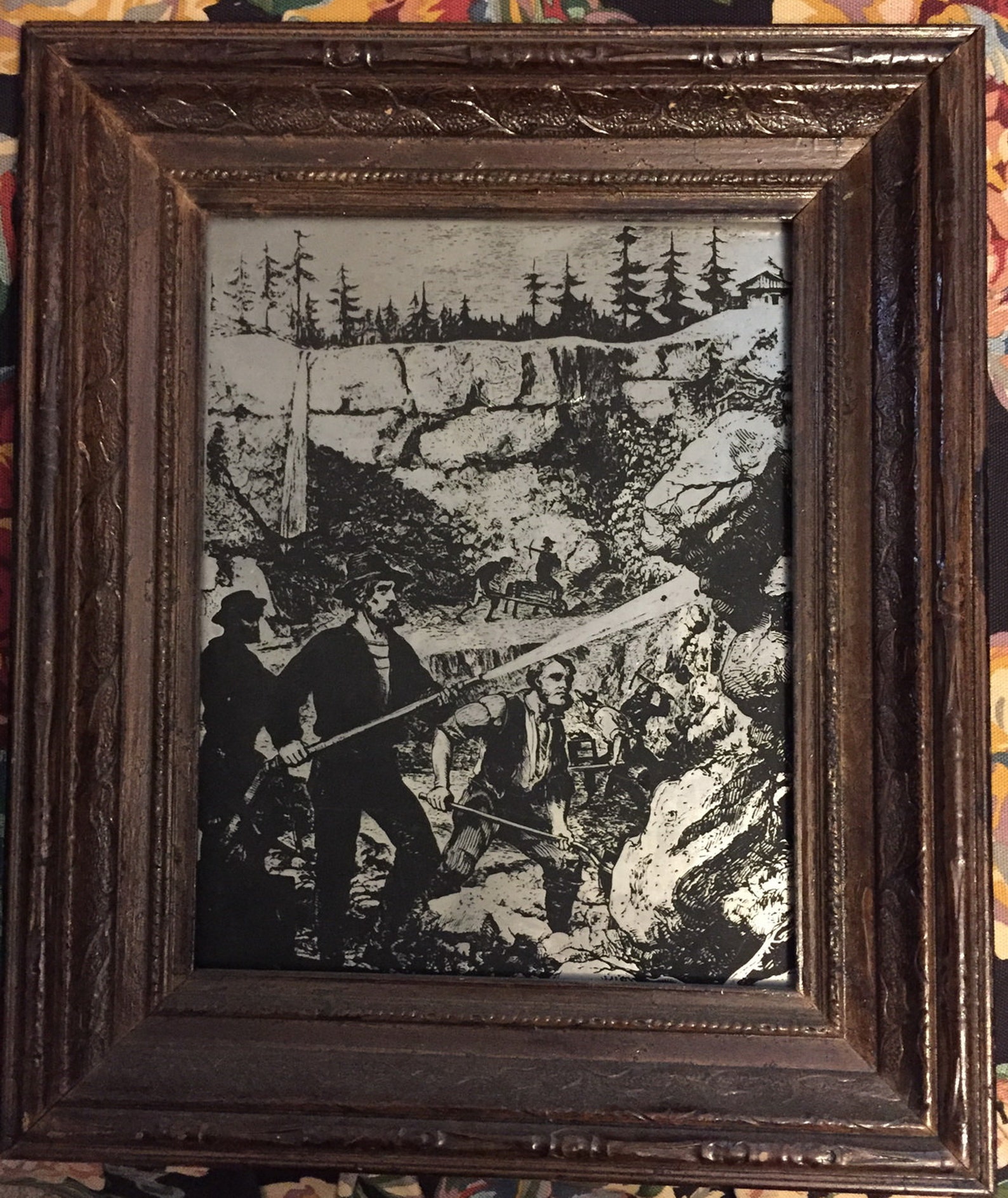 Sterling Silver Etched Art Etching Scene of Day on to Night in | Etsy