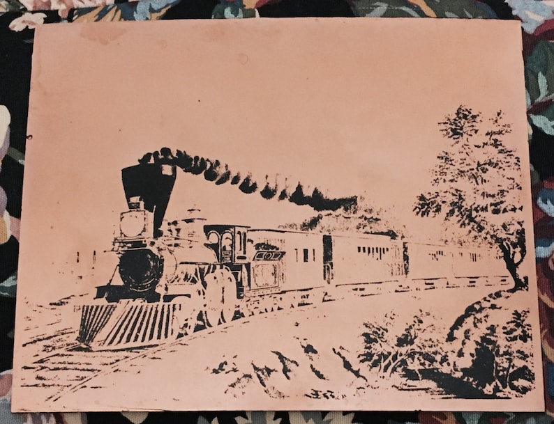 Sterling Silver Etched Art Etching Scene of Day on to Night in | Etsy