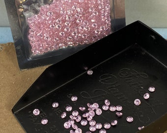 Round Faceted Pink Cubic Zirconia 10 Piece Parcels - Etsy