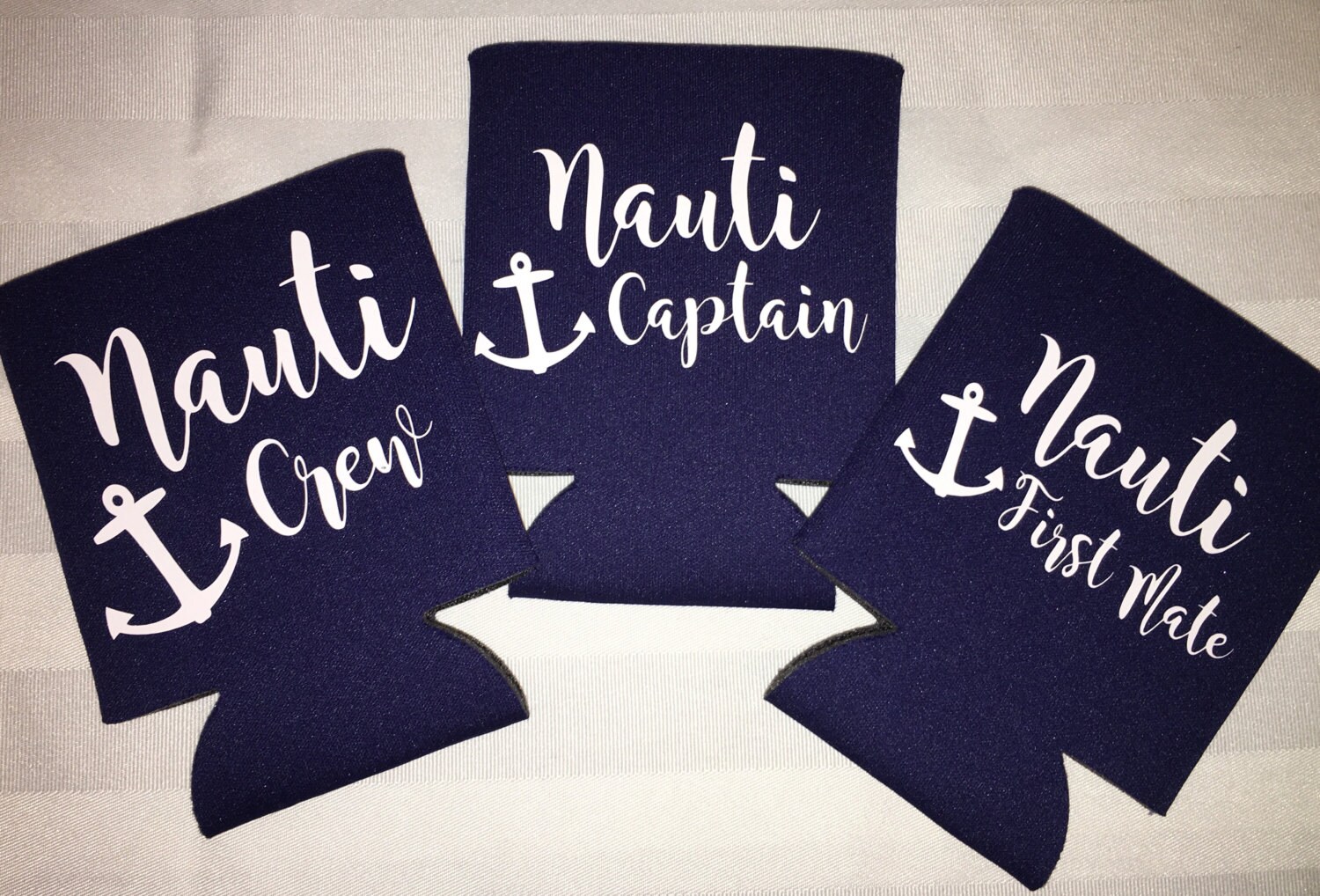 Nauti Crew / Nauti Captain / Nauti First Mate Can Coolers - Etsy