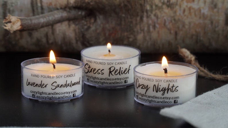 Soy Tea Lights Sample Scents Pack of Six Tea Lights | Etsy